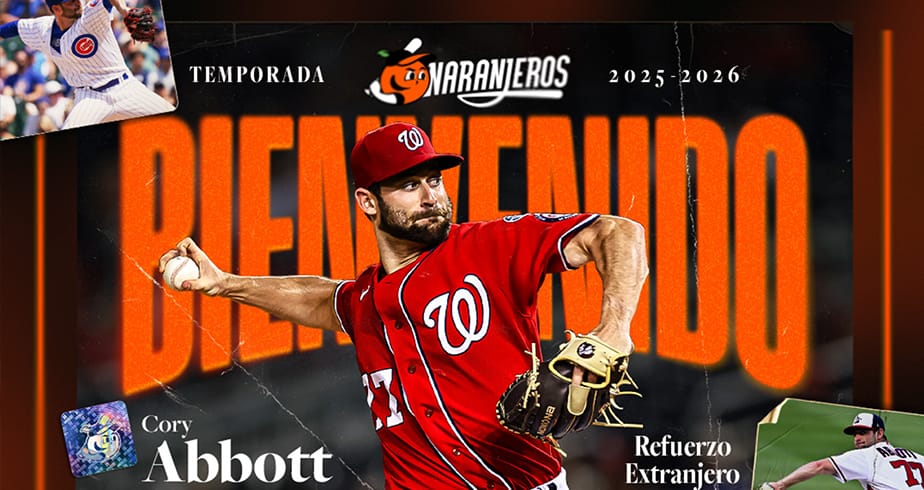Cory Abbott fortalecerá el pitcheo Naranjero en la próxima temporada