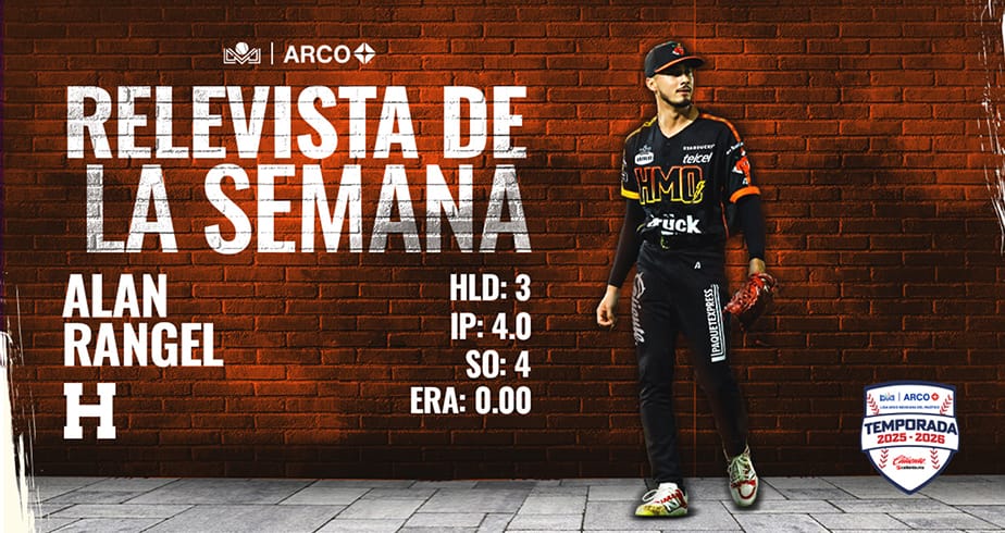 Alan Rangel mostró su calidad para ganar el premio a Relevista de la Semana